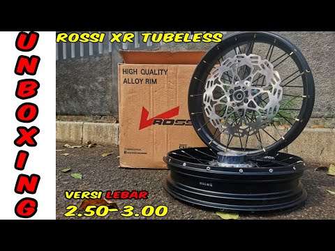 VLOG UNBOXING ROSSI XR TUBELESS LEBAR/ VELG JARI JARI TUBELESS