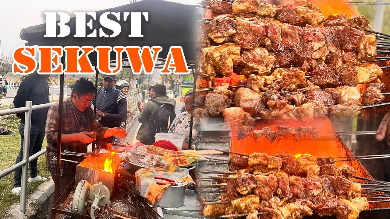 Sekuwa | How to make Sekuwa on road | Buff Sekuwa on Lalitpur | The ...