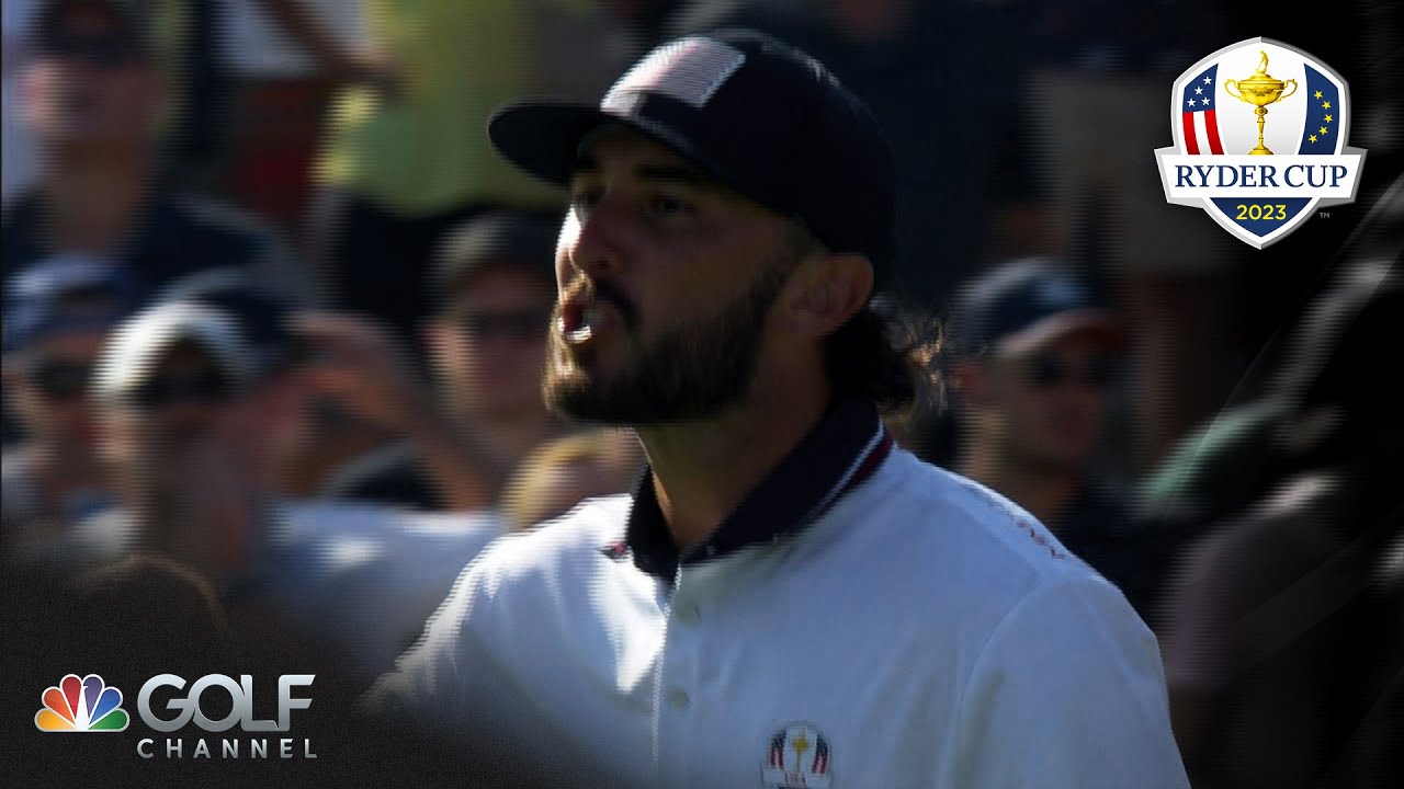 Max Homa gives U.S. a little swagger in fourballs | 2023 Ryder Cup ...