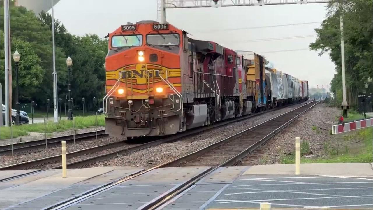 BNSF Warbonnet 632 Trails Third On A Westbound BNSF Local Manifest Train At LaGrange Road On 7 ...