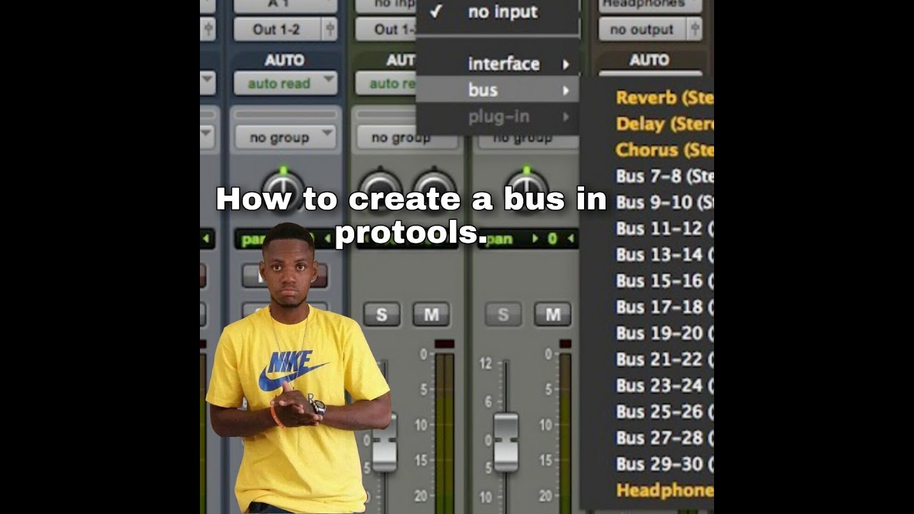 How to create bus in pro tools/ Bus routing/send effect. - YouTube