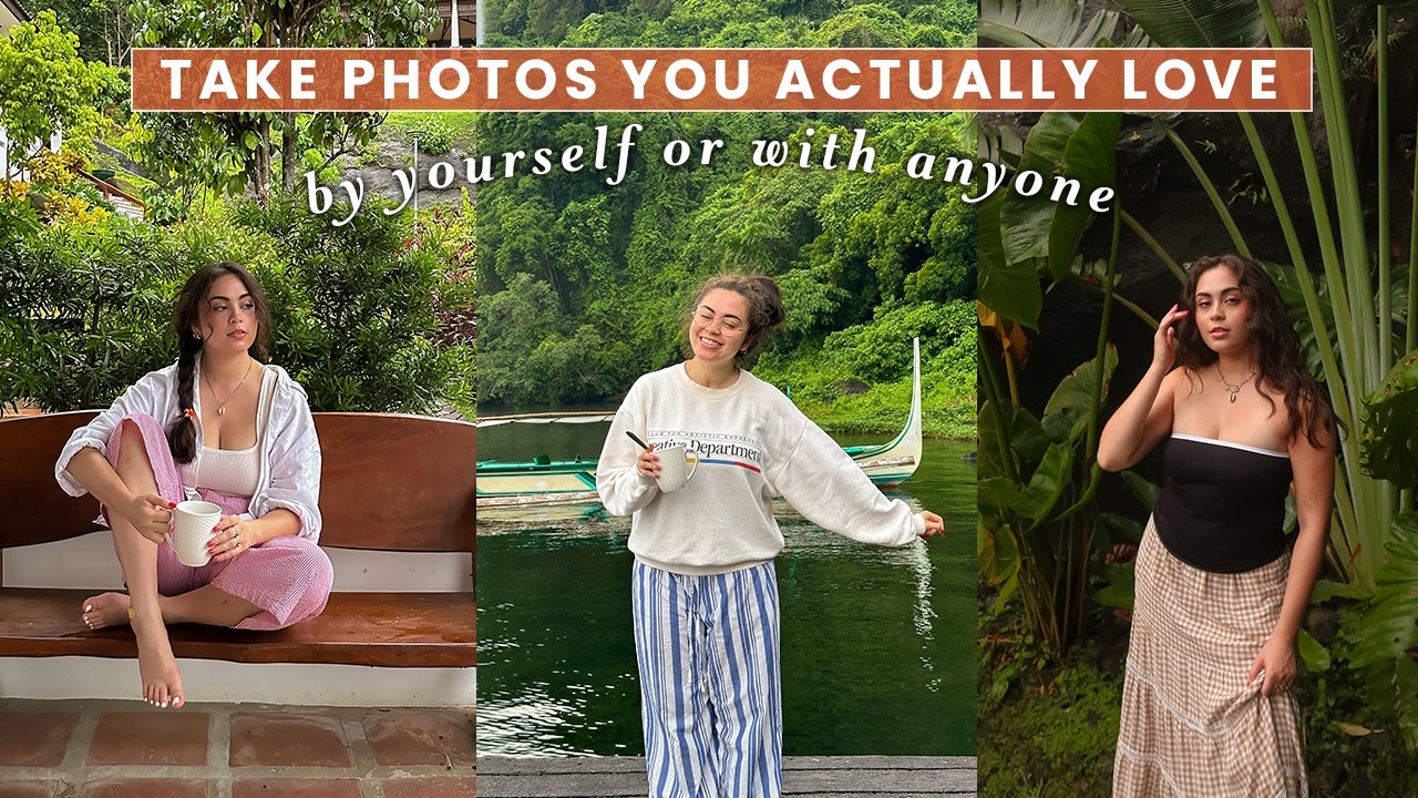 How To ALWAYS Look Good in Photos // solo shooting, posing, lighting ...