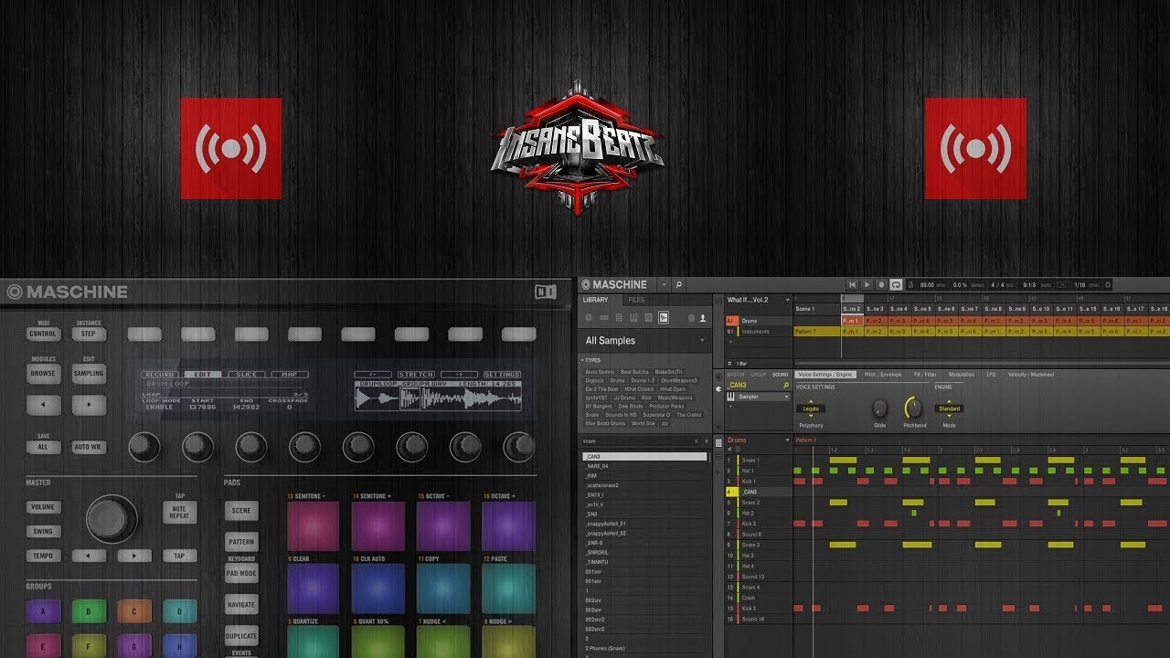 BEAT MAKING LIVESTREAM #1 | Working on new Beats with Maschine 2 DAW ...