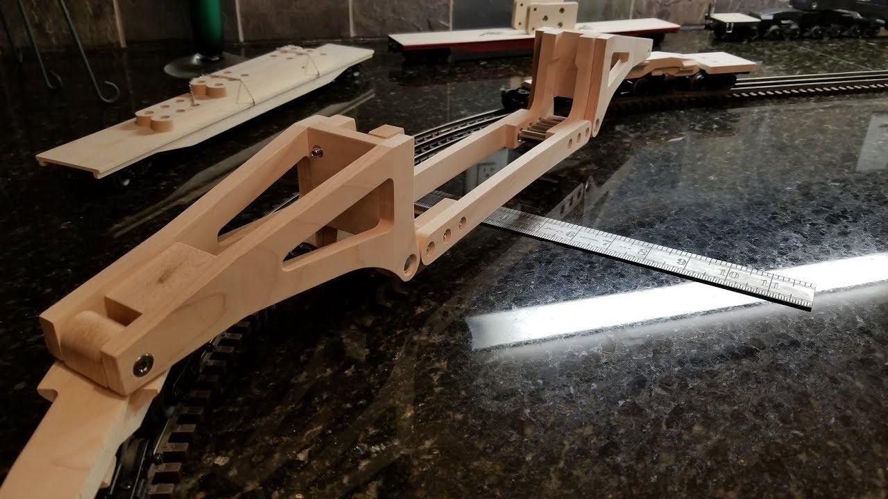 16 axle Schnabel rail car overhang demo - YouTube