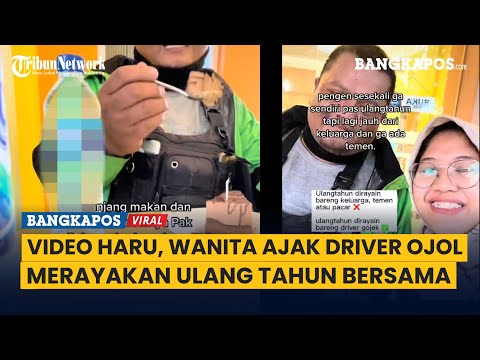 Video Haru! Wanita Ajak Driver Ojol Merayakan Ulang Tahun Bersama