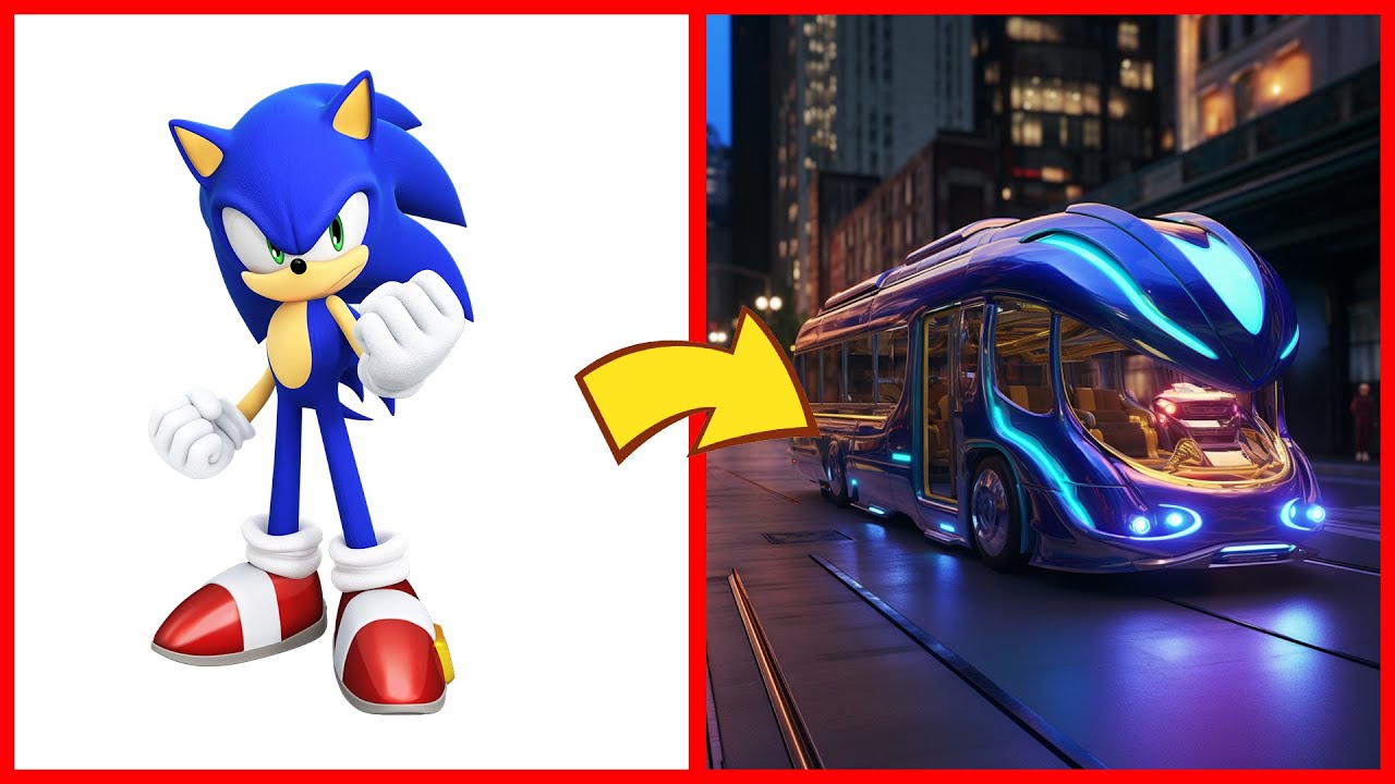 SONIC the Hedgehog ALL CHARACTERS as BUS 2024 - YouTube