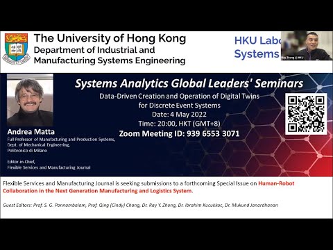 Systems Analytics Global Leaders’ Seminars: Online Seminar by Professor ...