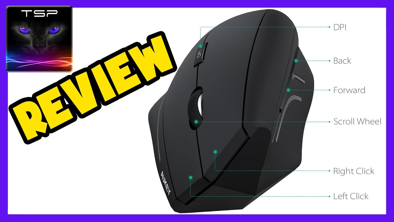 Aukey - Wireless Ergonomic Alien Shaped Vertical Mouse REVIEW - YouTube