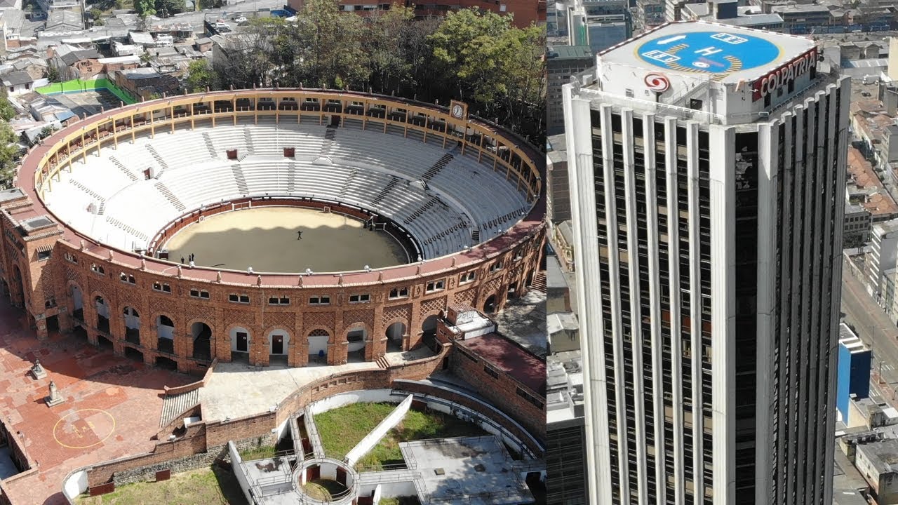Plaza de Santa María - Torre Colpatria Bogotá Drone - YouTube