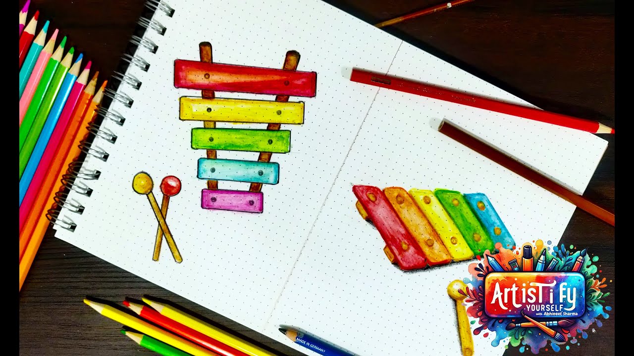 Drawing Xylophone: The Ultimate Step-by-Step Guide | Easy Pencil Course ...