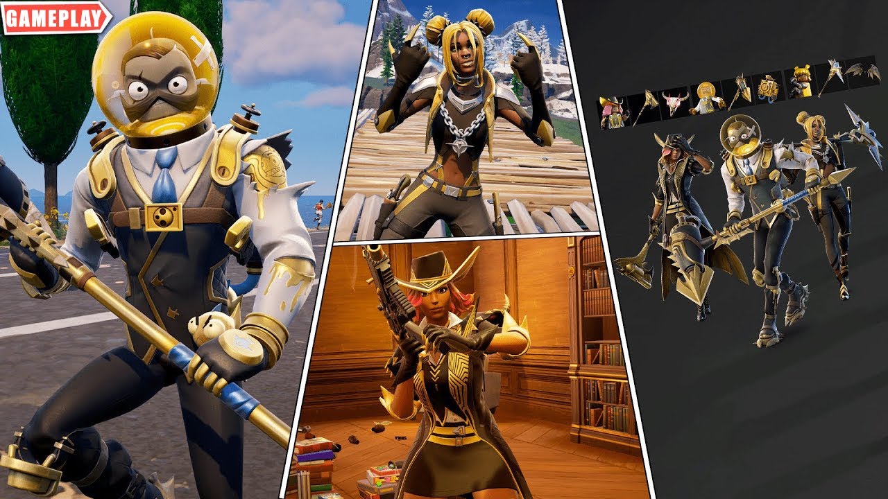 NUEVAS SKINS "PAQUETE ELITES DORADAS" (EL PEZ DORADO, CALAMIDAD ...