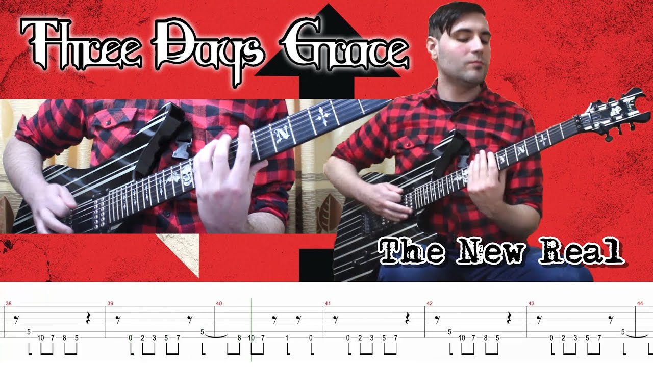 Three Days Grace - The New Real (Guitar Cover + TABS) - YouTube