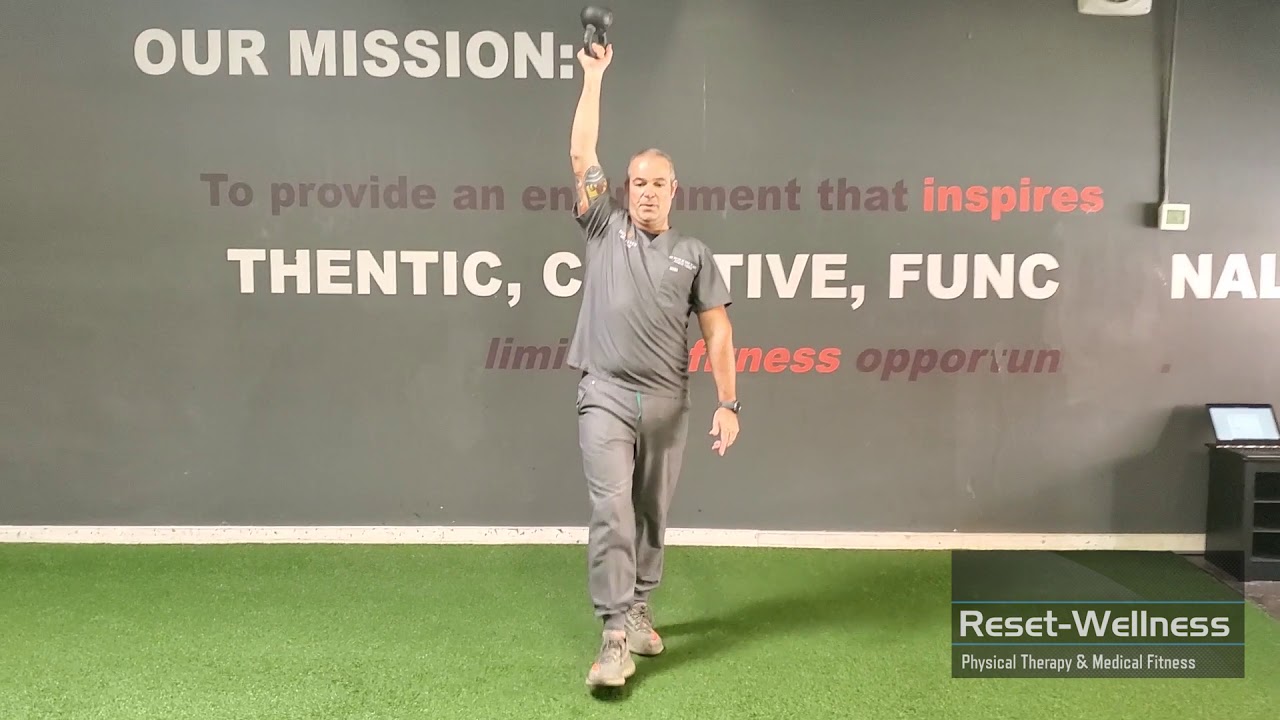 Overhead (OH) carry with upside down kettlebell (KB) - YouTube