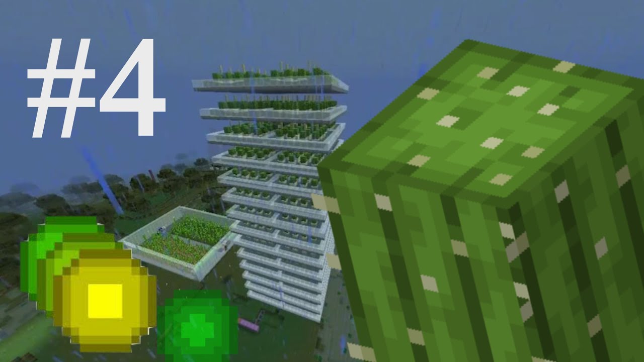 I built a cactus farm to get xp - Minecraft Survival #4 - timelapse ...