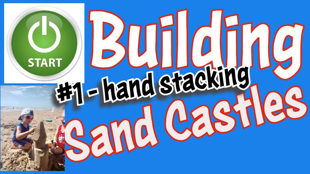 Sand Castle building - Hand stacking sand #1 - YouTube