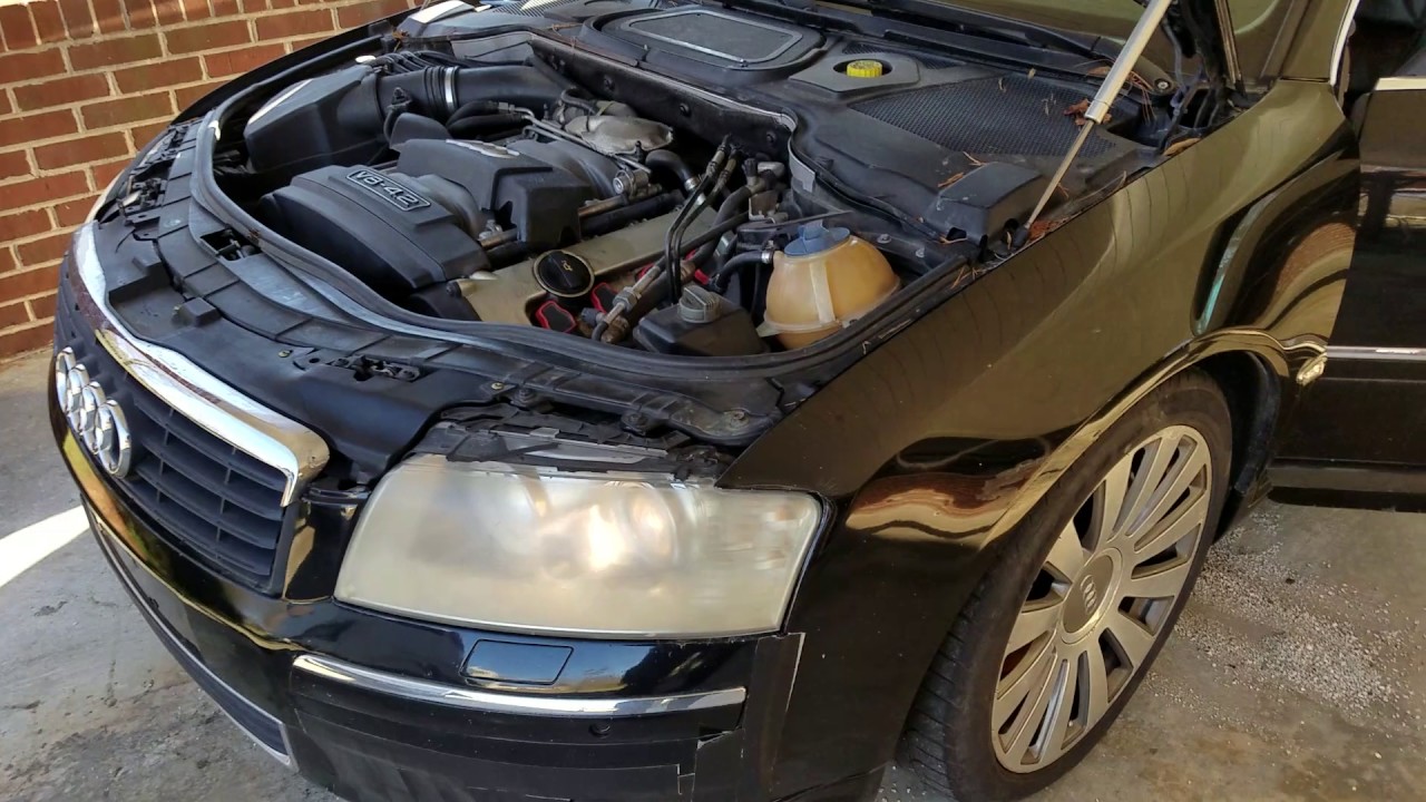 2004 Audi A8 major oil leak - YouTube