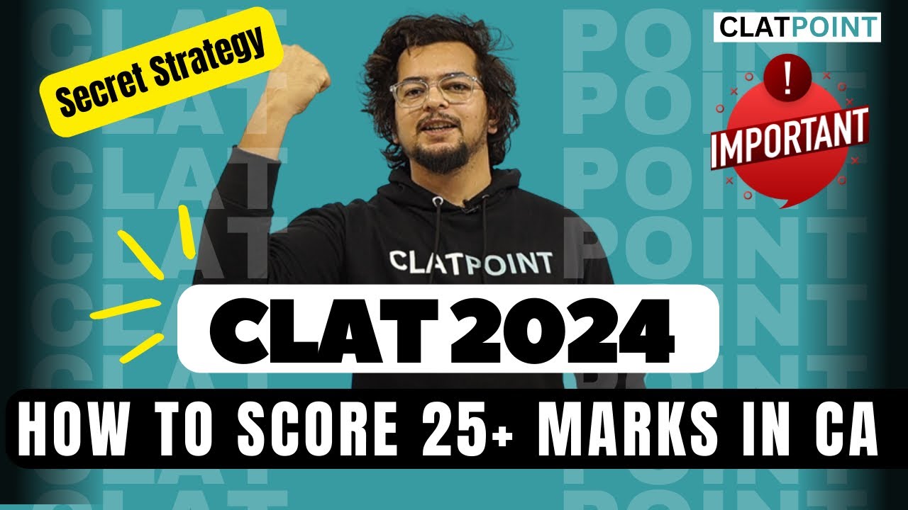How to score 25+ Marks in Current Affairs in CLAT 2024 by Manvendra Sir - CLAT POINT - YouTube