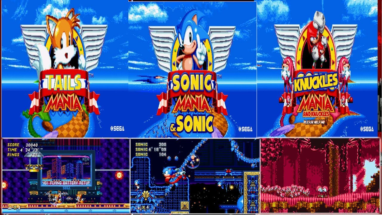 Mania Mod- Tails Mania,Knuckles Mania and Sonic Mania & sonic - YouTube
