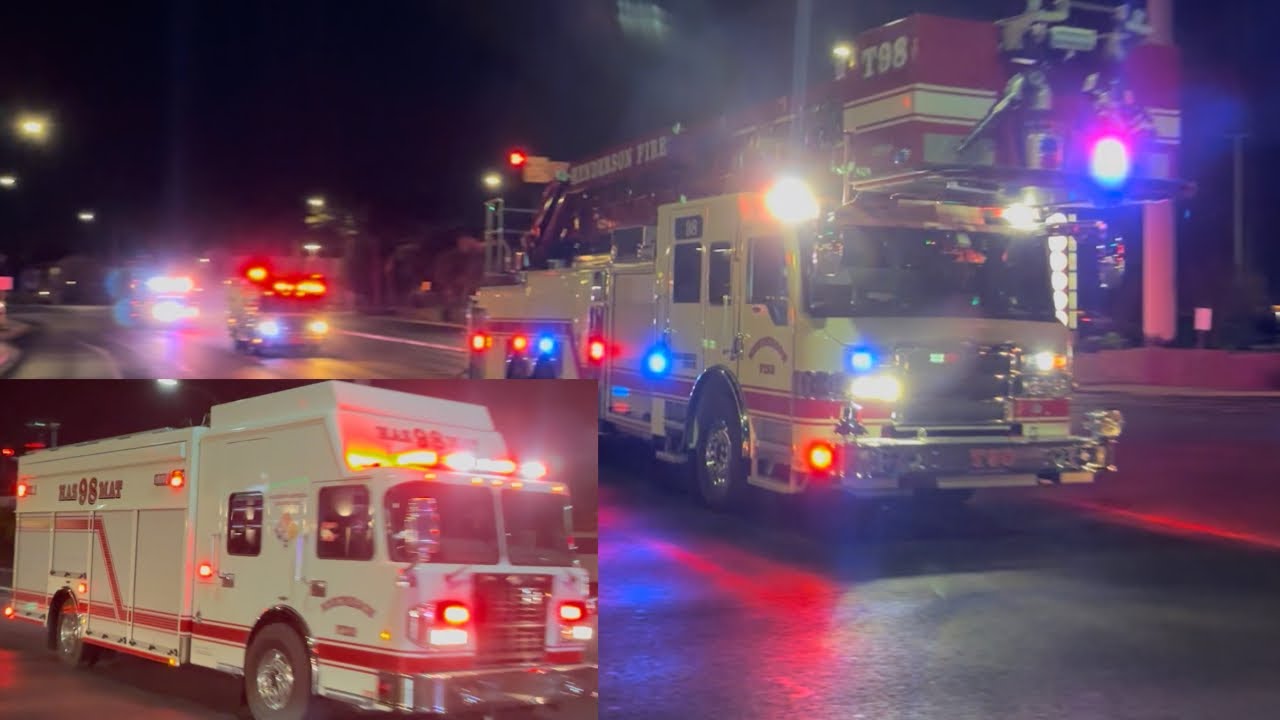 *FULL HOUSE RUN* HAZMAT TASK FORCE 98 RESPONDING CODE 3 - Henderson ...