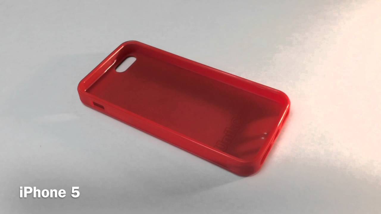 How to Create personalized iPhone 5 5S SE Red Rubber custom case - YouTube
