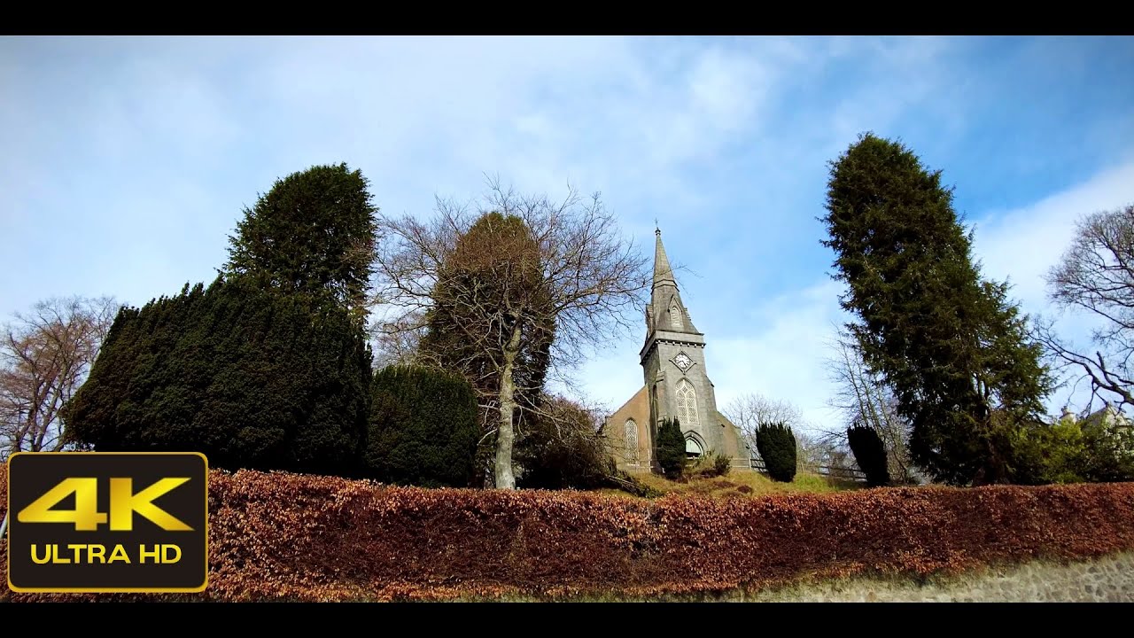 4K Walk Around Lumphanan Village, Scottish Countryside | Nature Walk ...