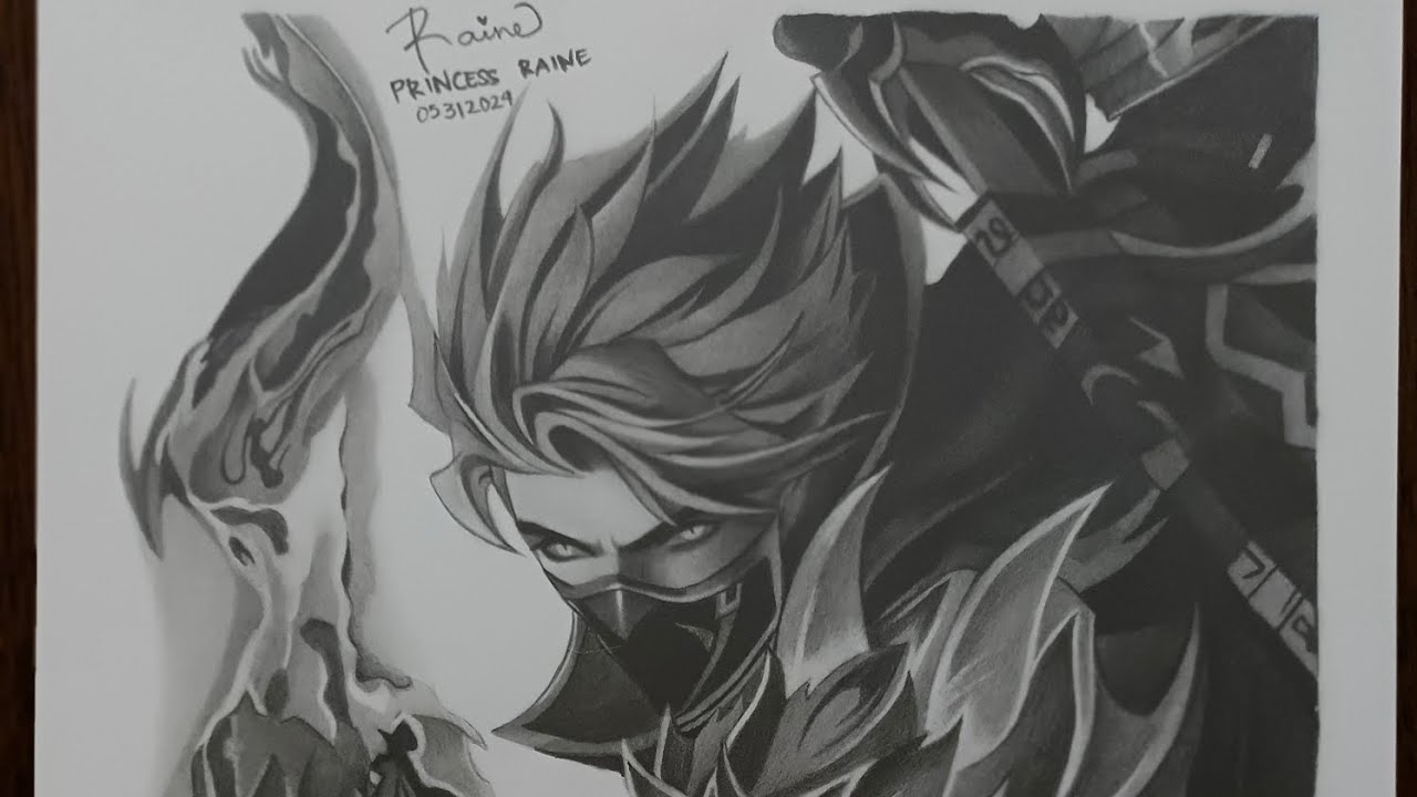 [Speed Draw] Exorcist Hayabusa from Mobile Legends - YouTube