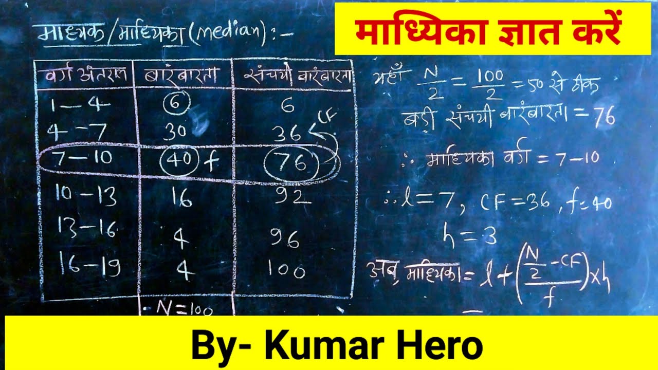 madhyika nikalna sikhen Class 10th Maths |माध्यिका ज्ञात करना सीखें ...