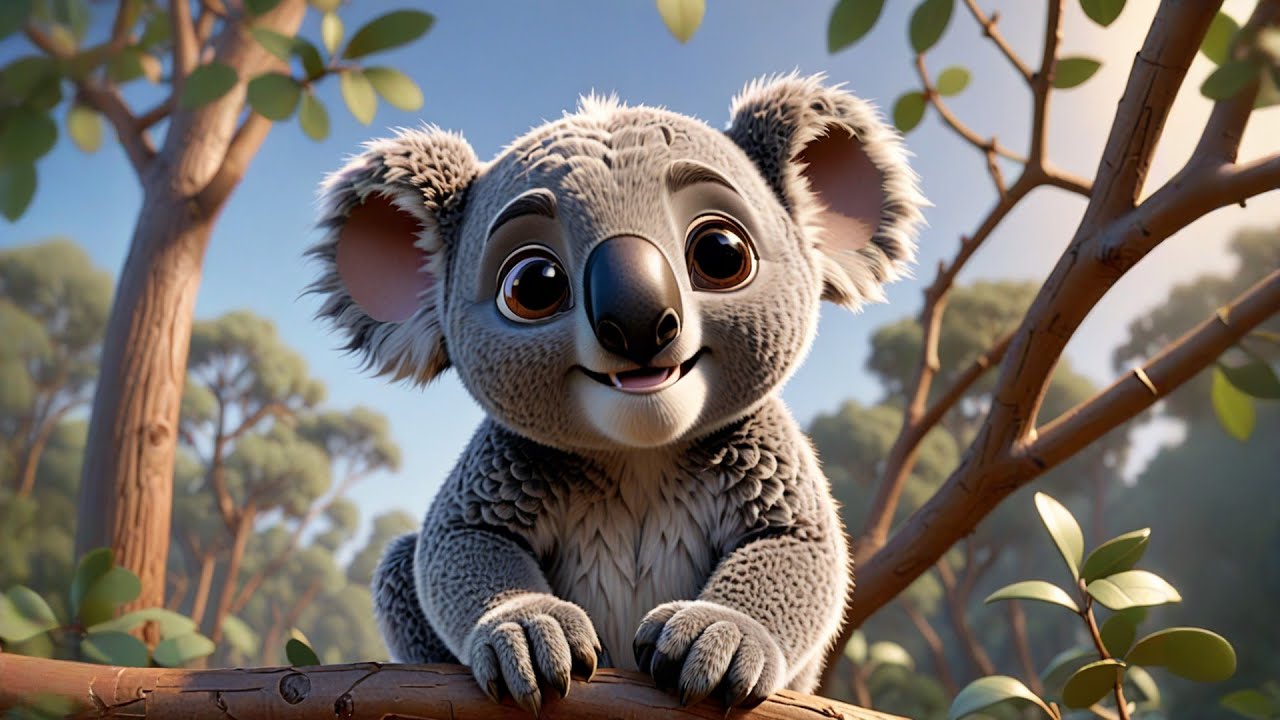 Koko Koala Hangs on a Tree | Adorable Koala Song | Nursery Rhymes and ...