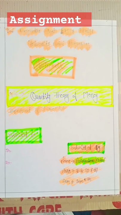# assignment front page kaise banaye #assigment #economics - YouTube