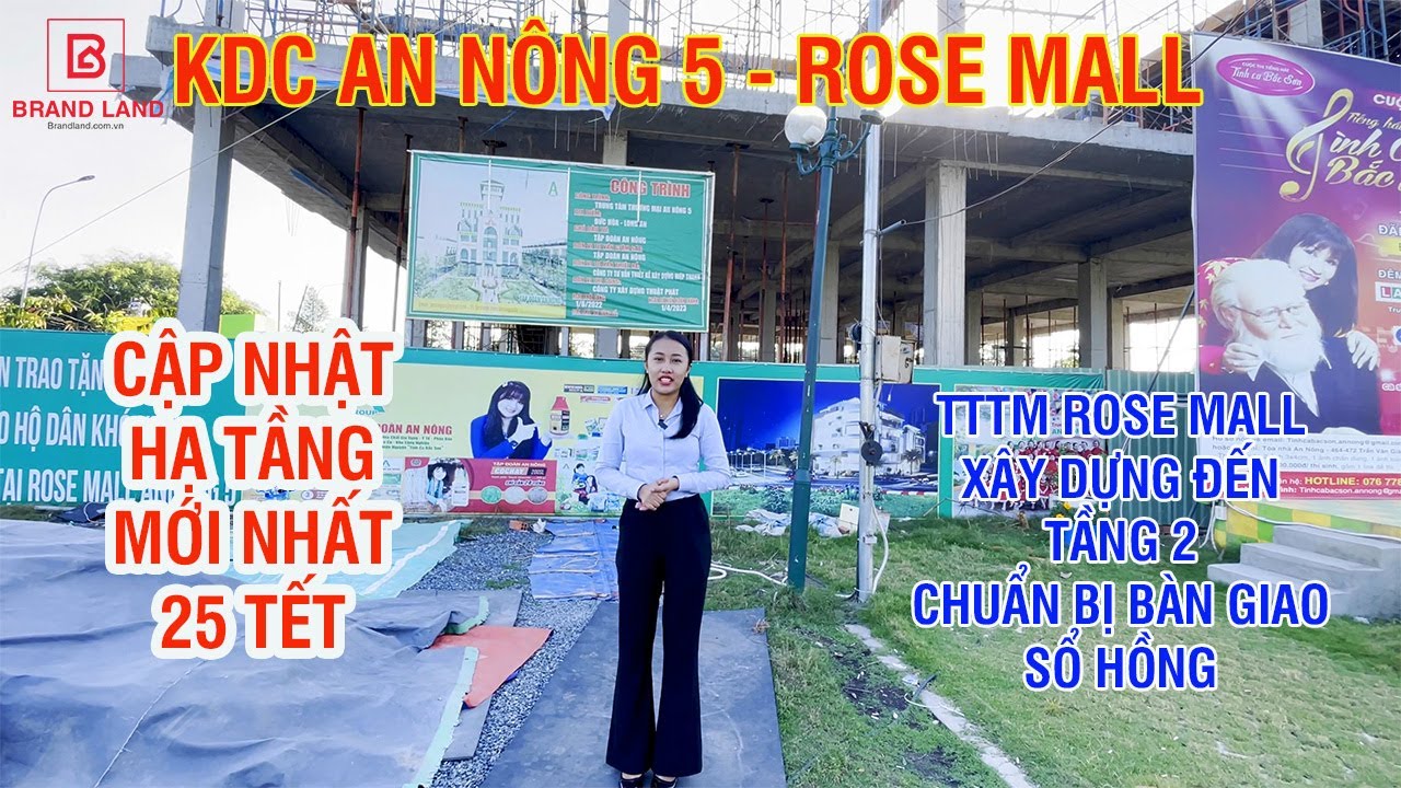Hạ tầng Dự án An Nông 5 Rose Mall Đức Hòa mới nhất ngày 25 Tết | Tiến ...