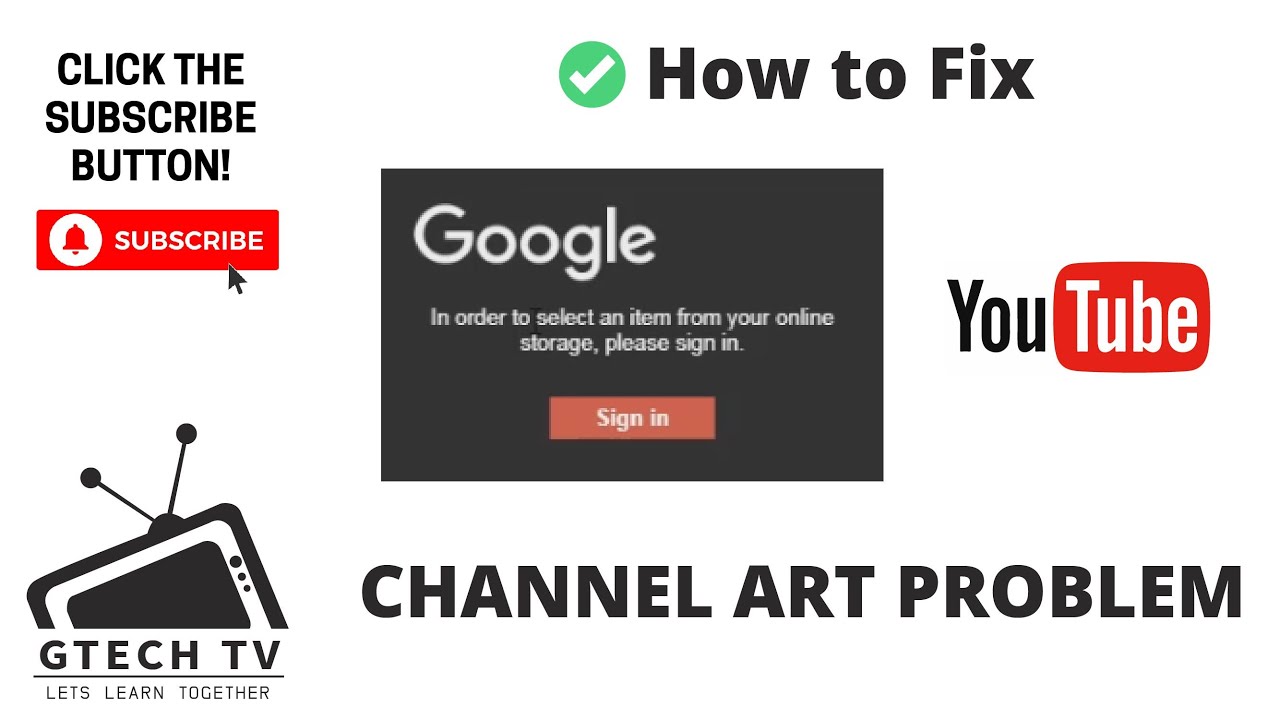[FIX] Can't Upload Youtube Channel Art (Sign In Problem) - YouTube