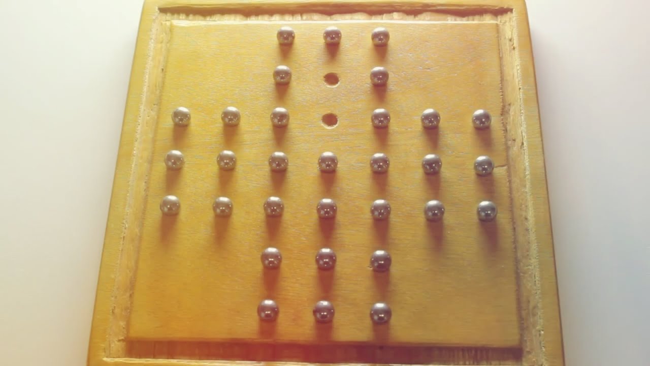 Peg Solitaire Board Game - 3 Different Solutions 🎲💡 - YouTube