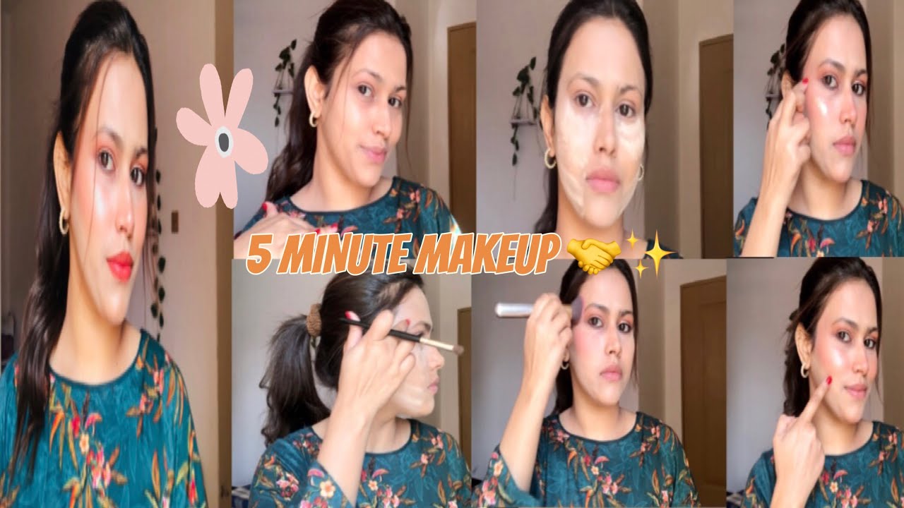 5 MINUTE MAKEUP ROUTINE ANYONE CAN DO !! 🤝🌝 || SPECIAL MAKEUP TUTORIAL ...