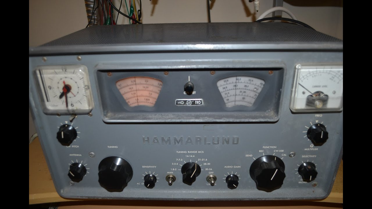 Demonstration of the Hammarlund HQ 110 receiver - YouTube