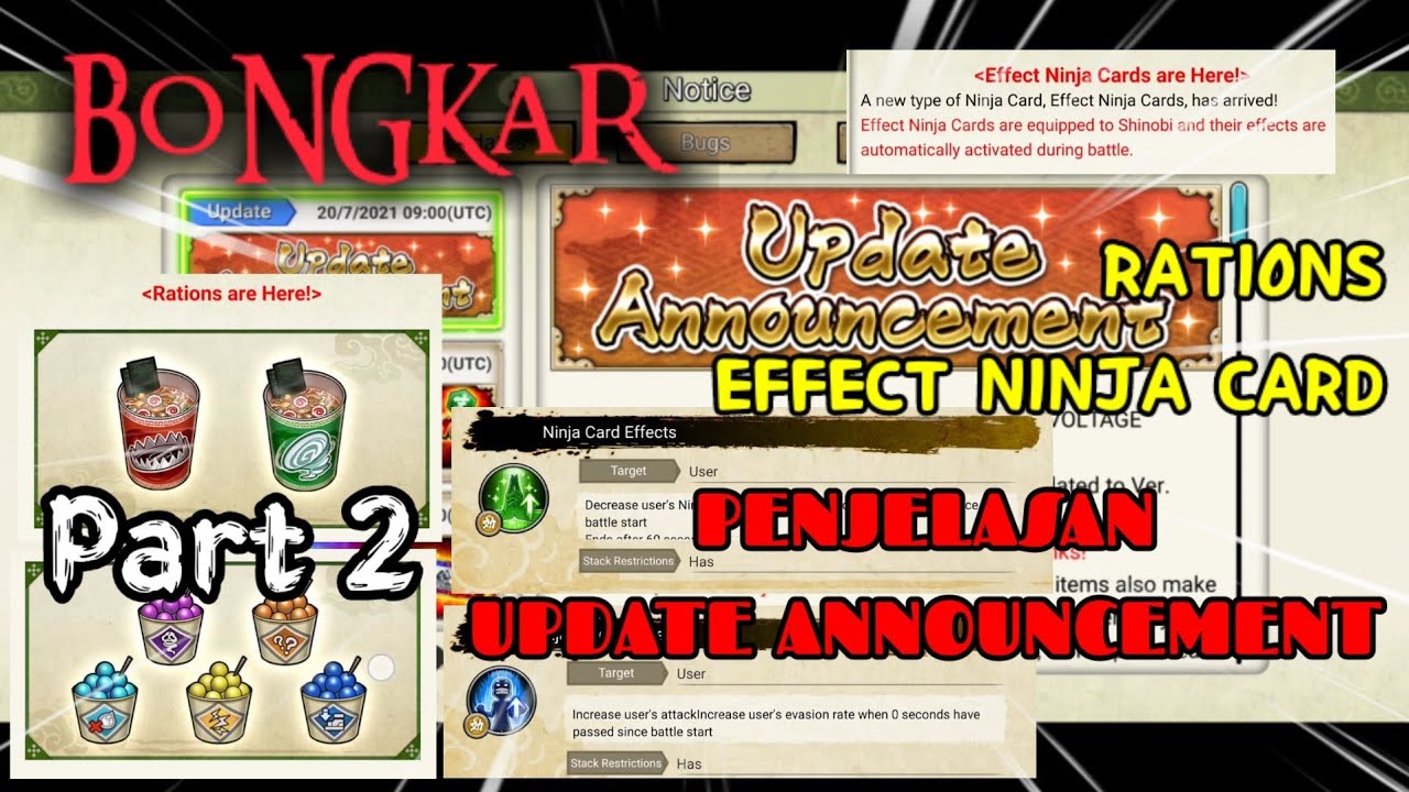 BONGKAR || PENJELASAN UPDATE ANNOUNCEMENT PART 2 • EFFECT NINJA CARD ...