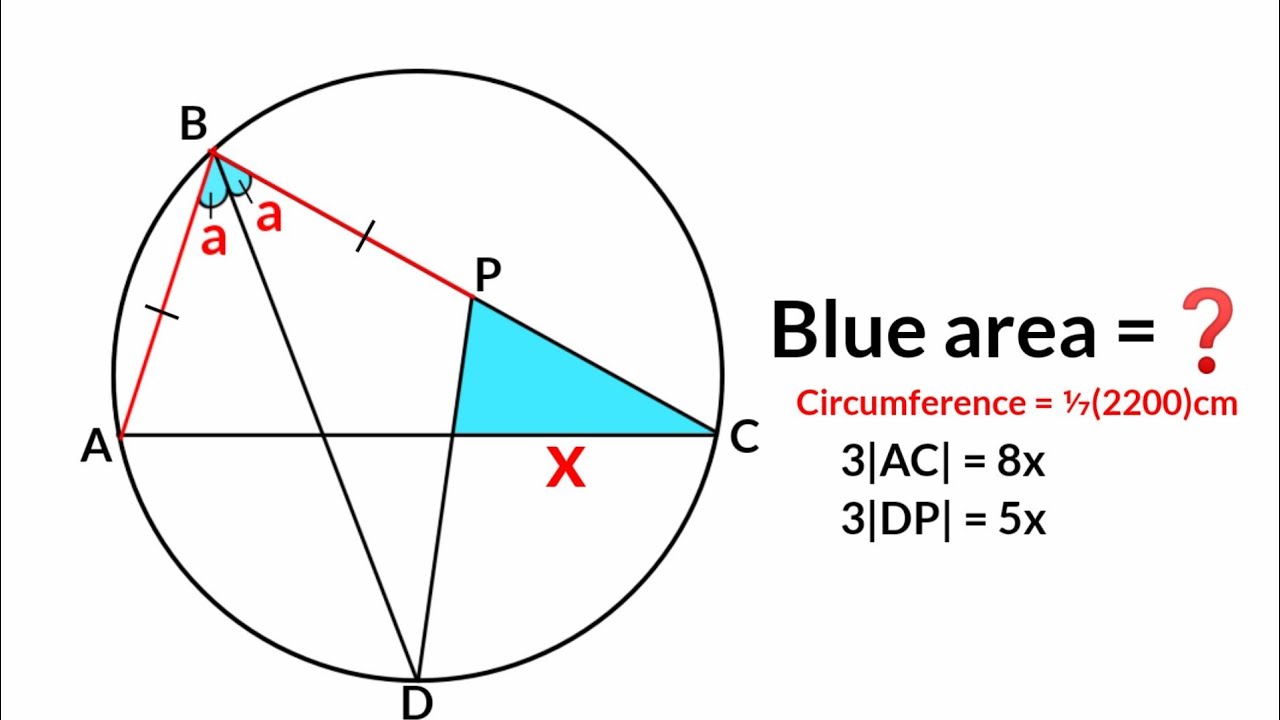 Can you find area of the Blue triangle? | (Fun Geometry Problem) | # ...