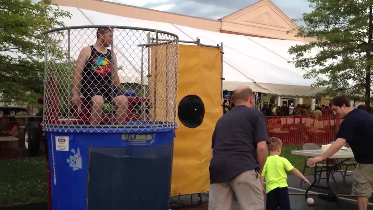 Colin - dunk tank ICS fair 2014 - YouTube