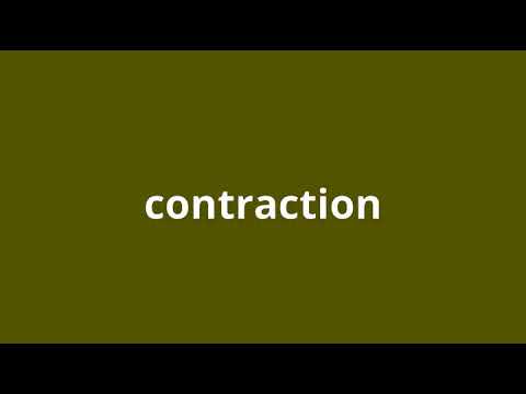 what is the meaning of contraction. - YouTube
