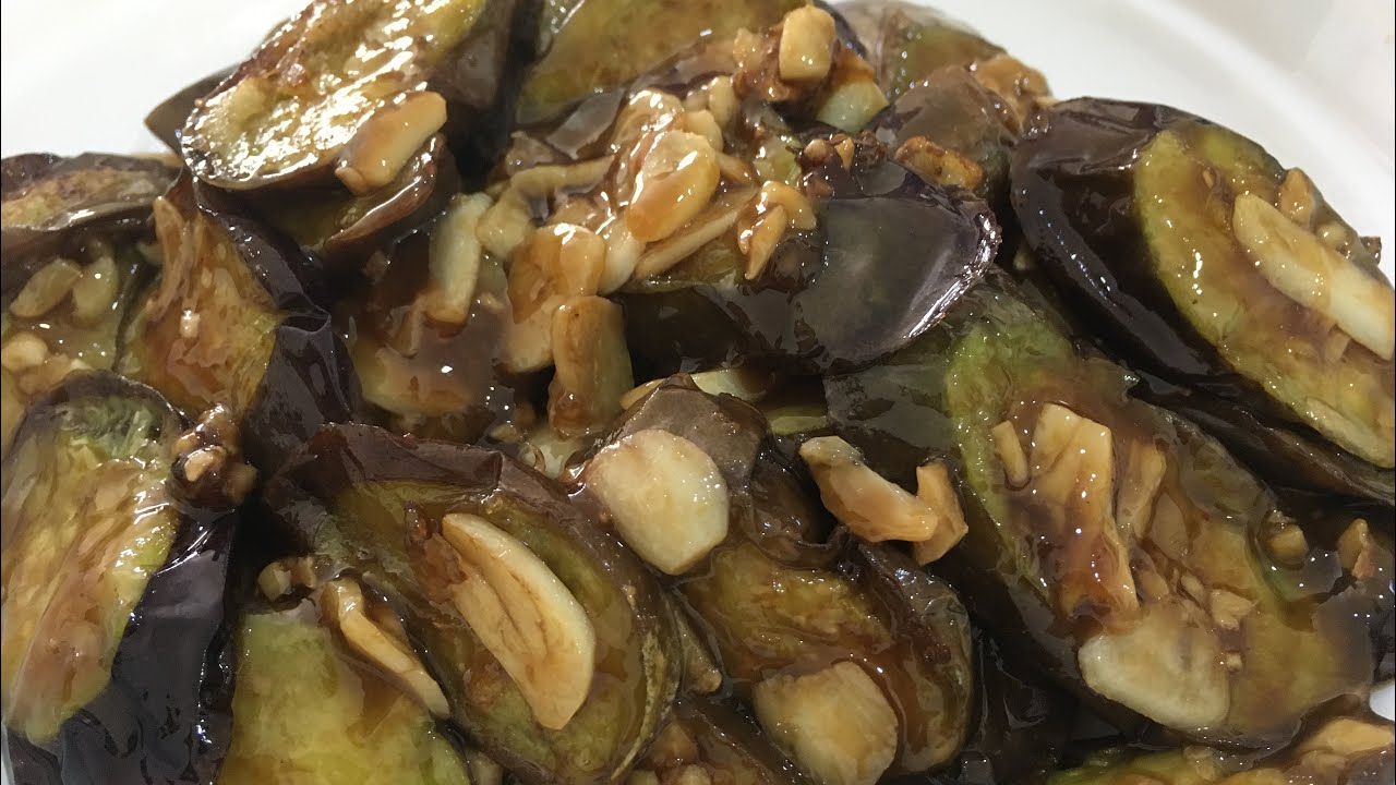 Fried Eggplant with Garlic Sauce | Talong Vegetable Healthy Recipe ...