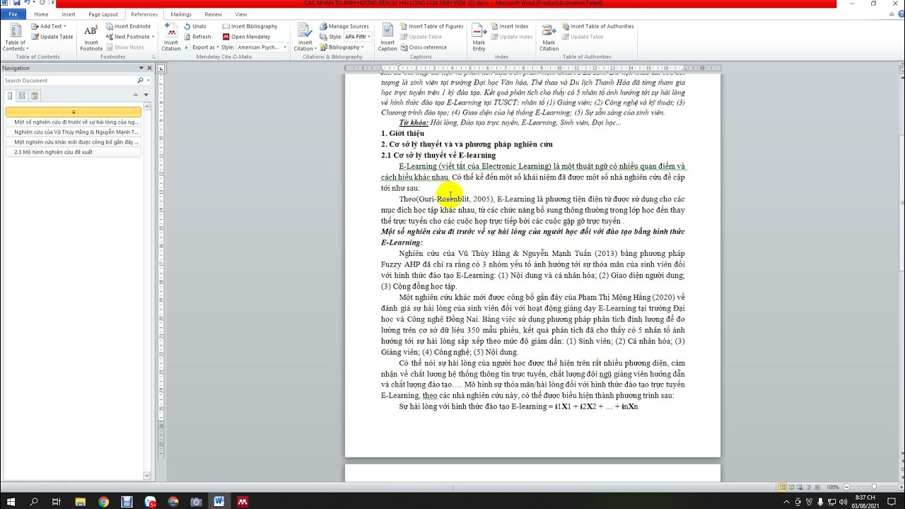 Trích dẫn khoa học APA bằng Mendeley Desktop - YouTube
