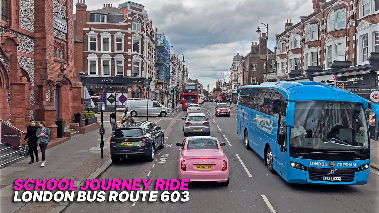 London Bus Ride from Swiss Cottage to Northeast London - Bus Route 603 ...