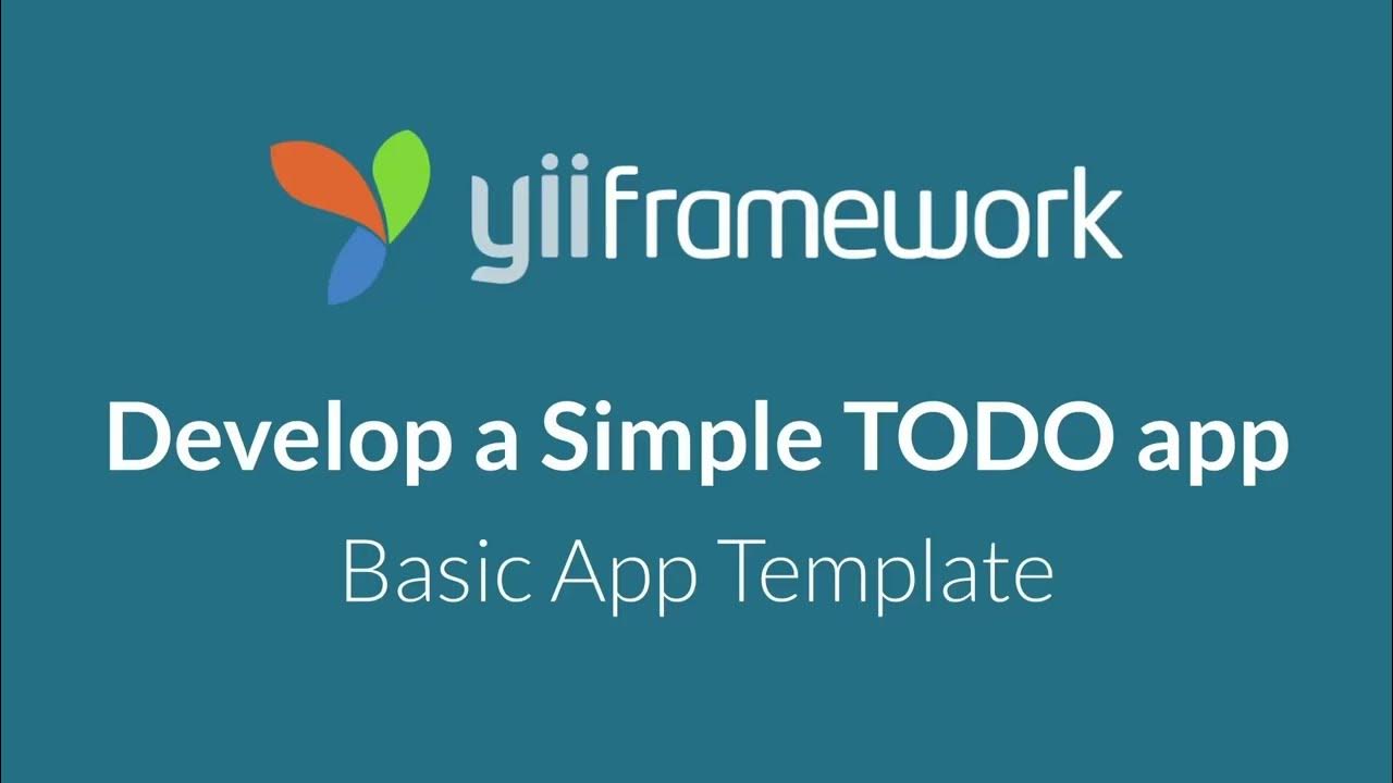 Develop a TODO app using the Yii 2 Basic Template - YouTube