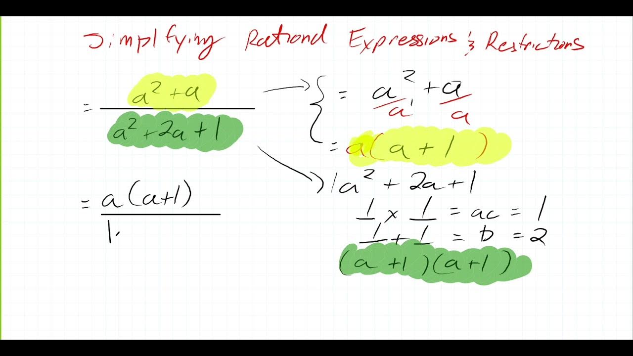 How to Learn Restrictions and Simplfying Rational Functions Gr 11 - YouTube