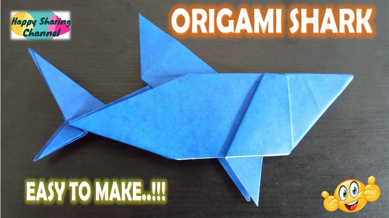 Origami Shark - Easy Origami Instructions - YouTube