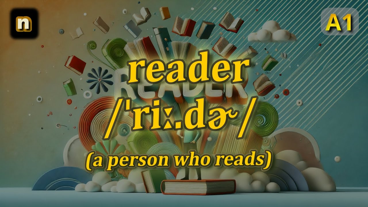 [n] Reader meaning (a person who reads) with 5 examples - YouTube