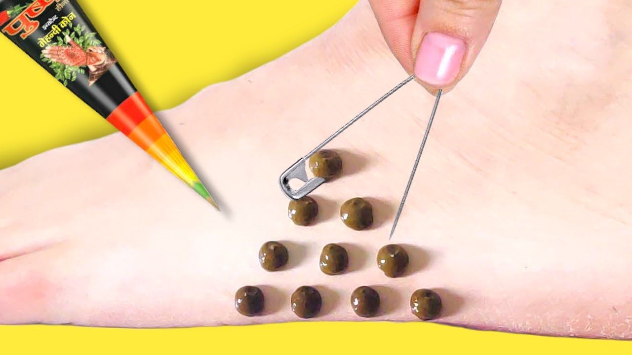 10 Dots Mehndi Design Using Safety Pin | Stylish Arabic Henna मेहंदी ...