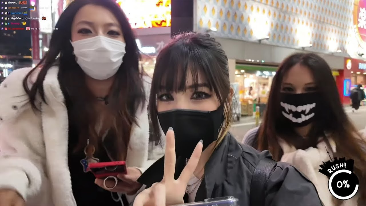 IRL Rainhoe Walks Around Japan w/ OniGiri and 2wintails - YouTube