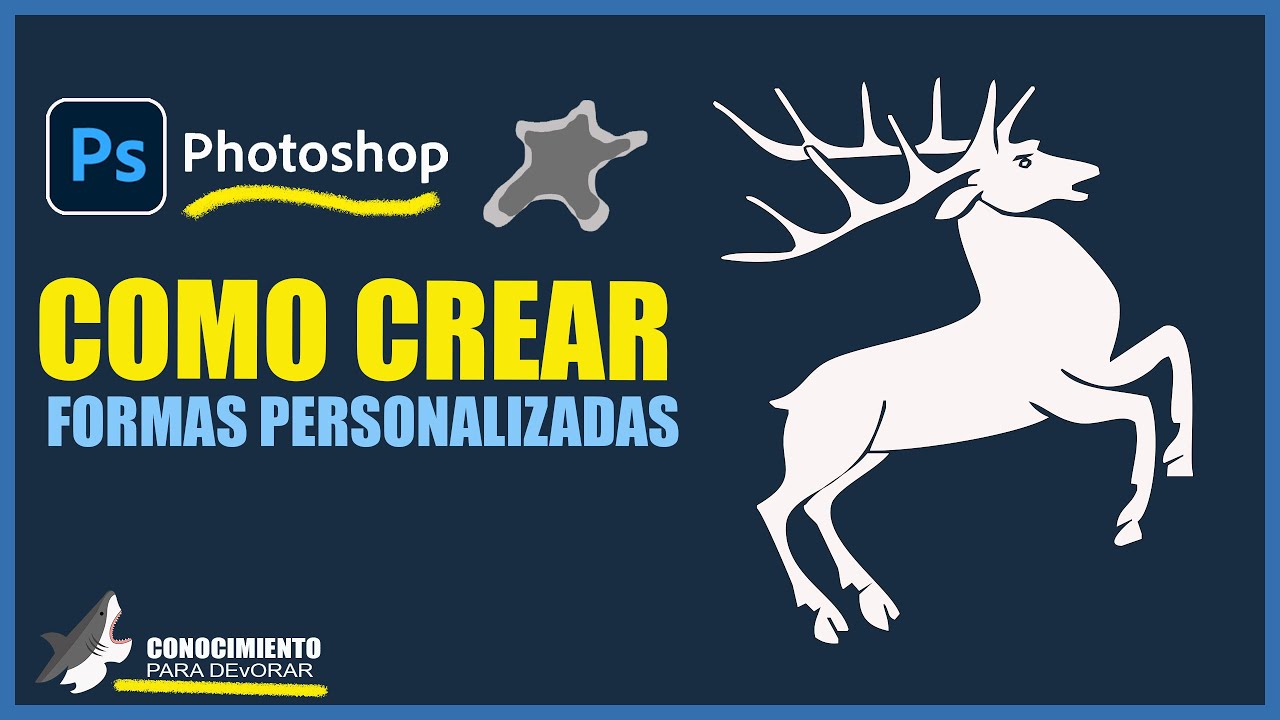 🦌COMO CREAR FORMAS PERSONALIZADAS EN PHOTOSHOP - YouTube