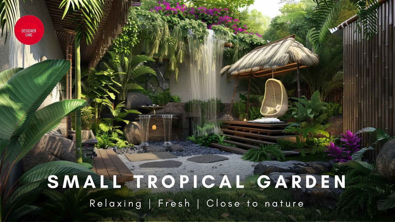 Maximize Your Mini Oasis: Small Backyard Tropical Makeover - YouTube