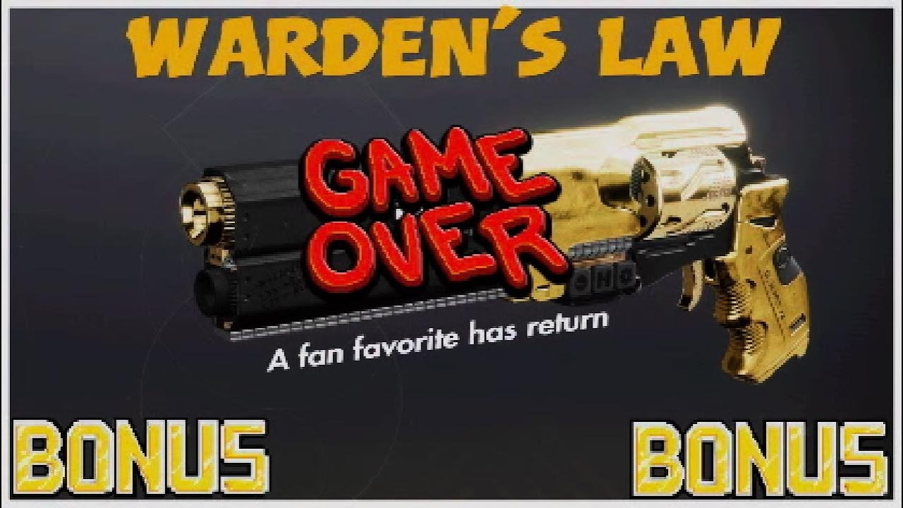 Destiny 2 gun review Warden's law - Good change of weapons! - YouTube
